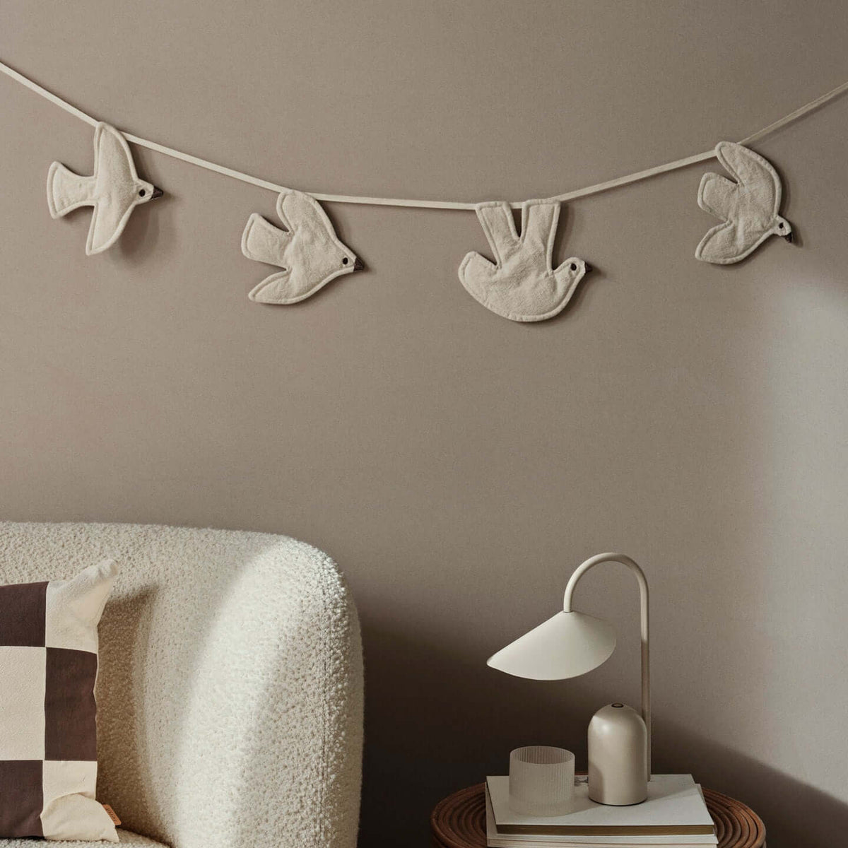 ferm LIVING Swif Bird Garland Uncolored | Beluga Kids