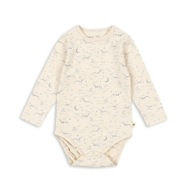 Konges Sløjd Basic long-sleeved body Cielo Marino | GOTS – Beluga Kids