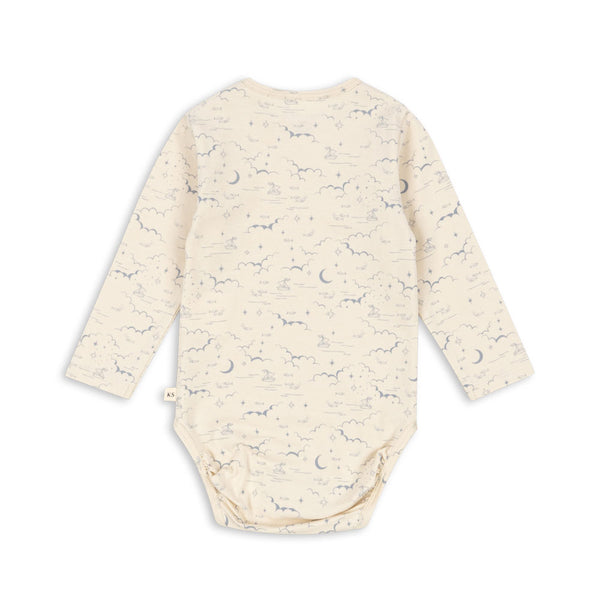 Konges Sløjd Basic long-sleeved body Cielo Marino | GOTS – Beluga Kids