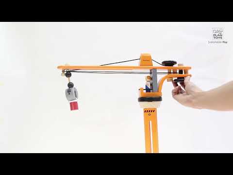 Plantoys PlanWorld Kran-Set aus Holz – Beluga Kids